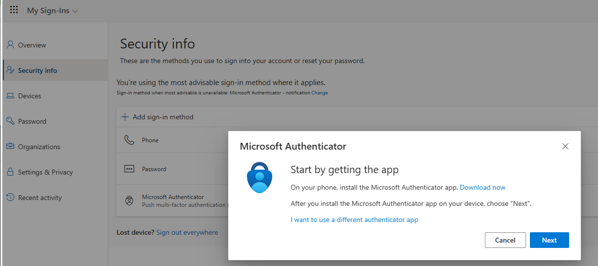 Microsoft Authenticator Enrollment – MAC IT