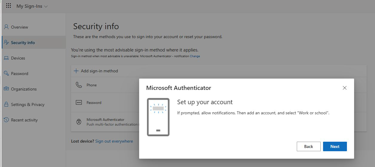 Microsoft Authenticator Enrollment – MAC IT